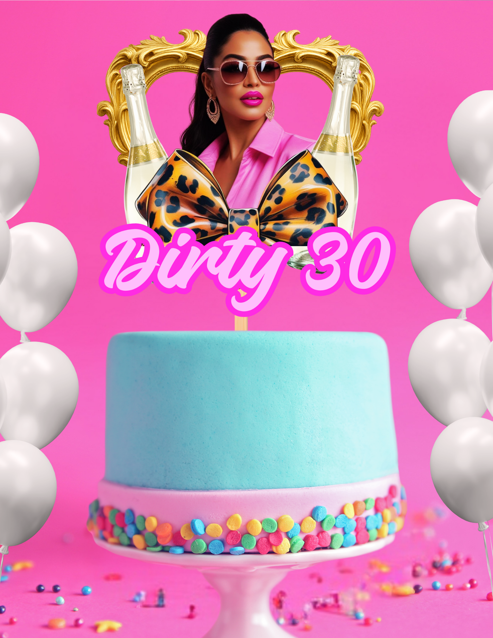 Digital/Printable Cake Topper Templates – Posh Design Co.