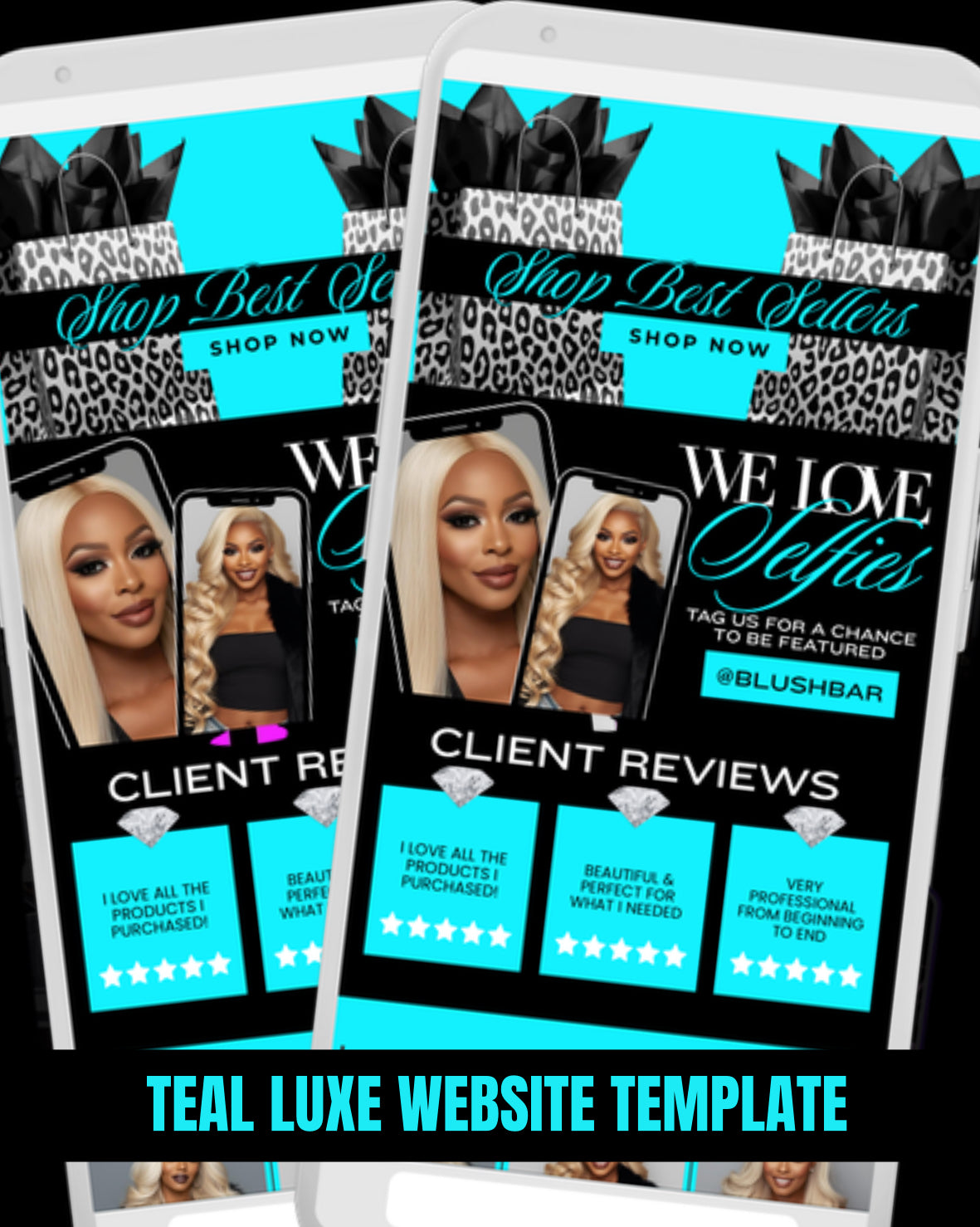 Teal Luxe Website Template Kit – Posh Design Co.