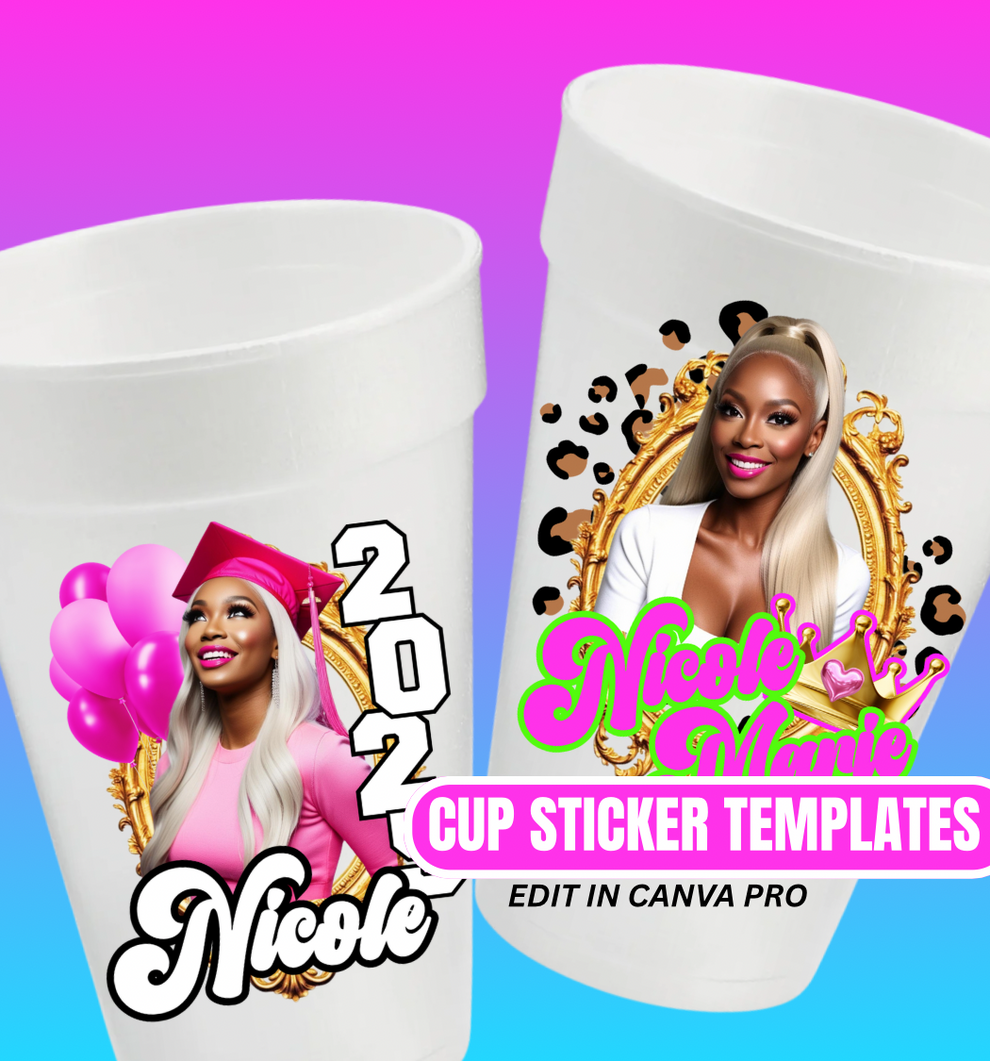 20 Cup Sticker Template Bundle – Posh Design Co.