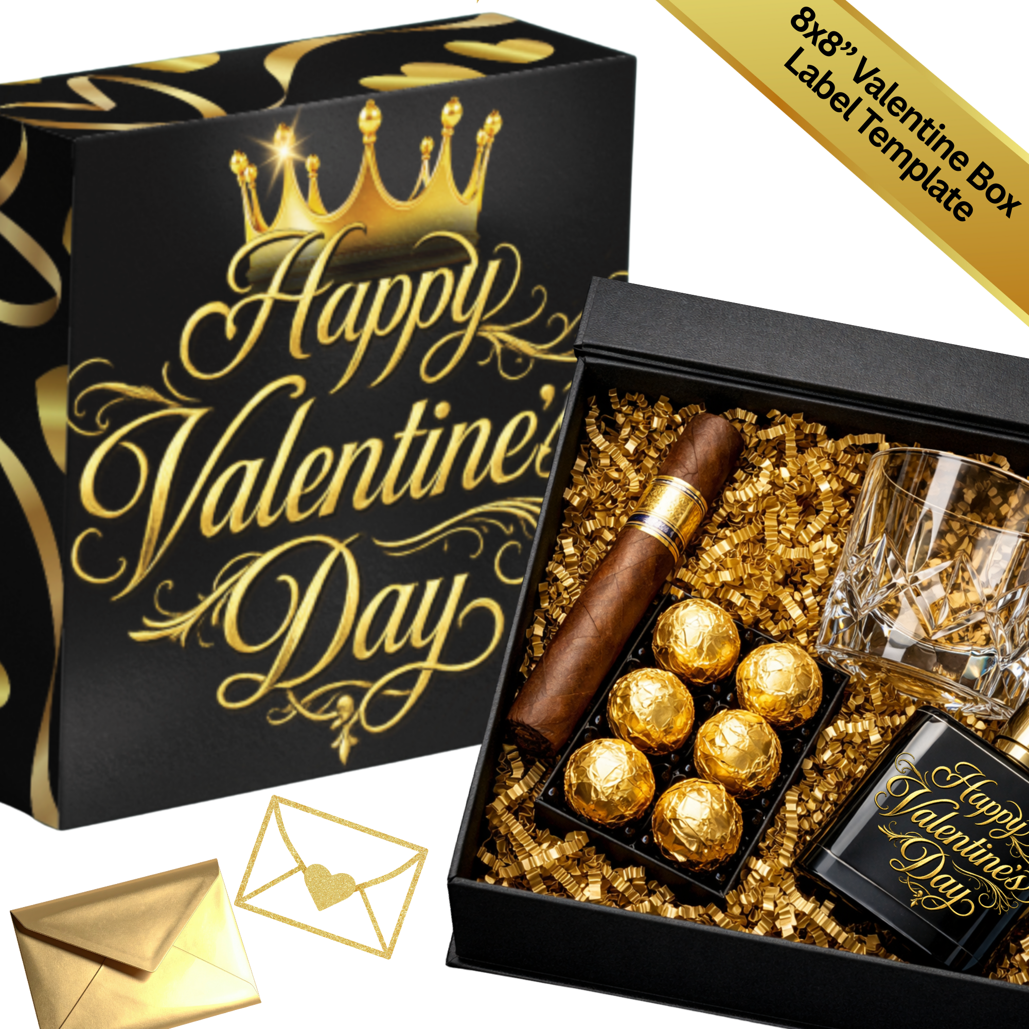 Valentine Box Labels For Men – Posh Design Co.