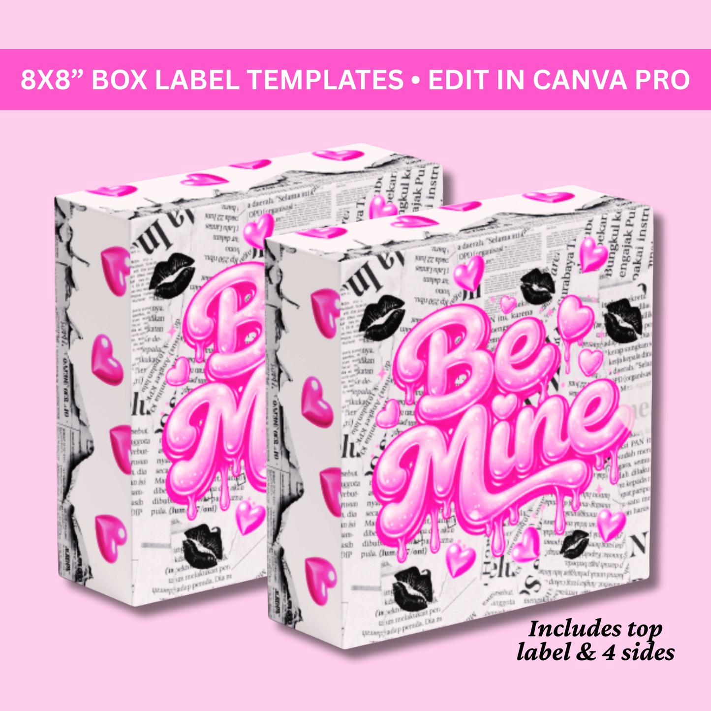 Valentines Box Label Templates (Set of 3) – Posh Design Co.